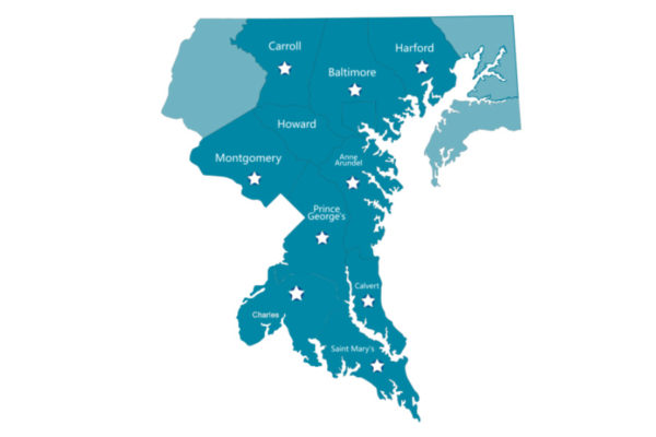 Home Care Service Area | Trust Home Care of Maryland